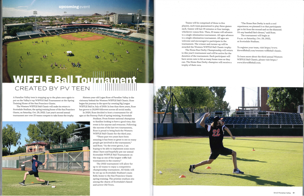 Logan Rose, visionary behind the Western WIFFLE Ball Classic, talks to ...